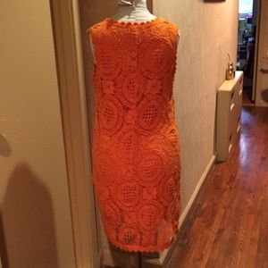 French Connection | Dresses | French Connection Crochet Orange Lined ...